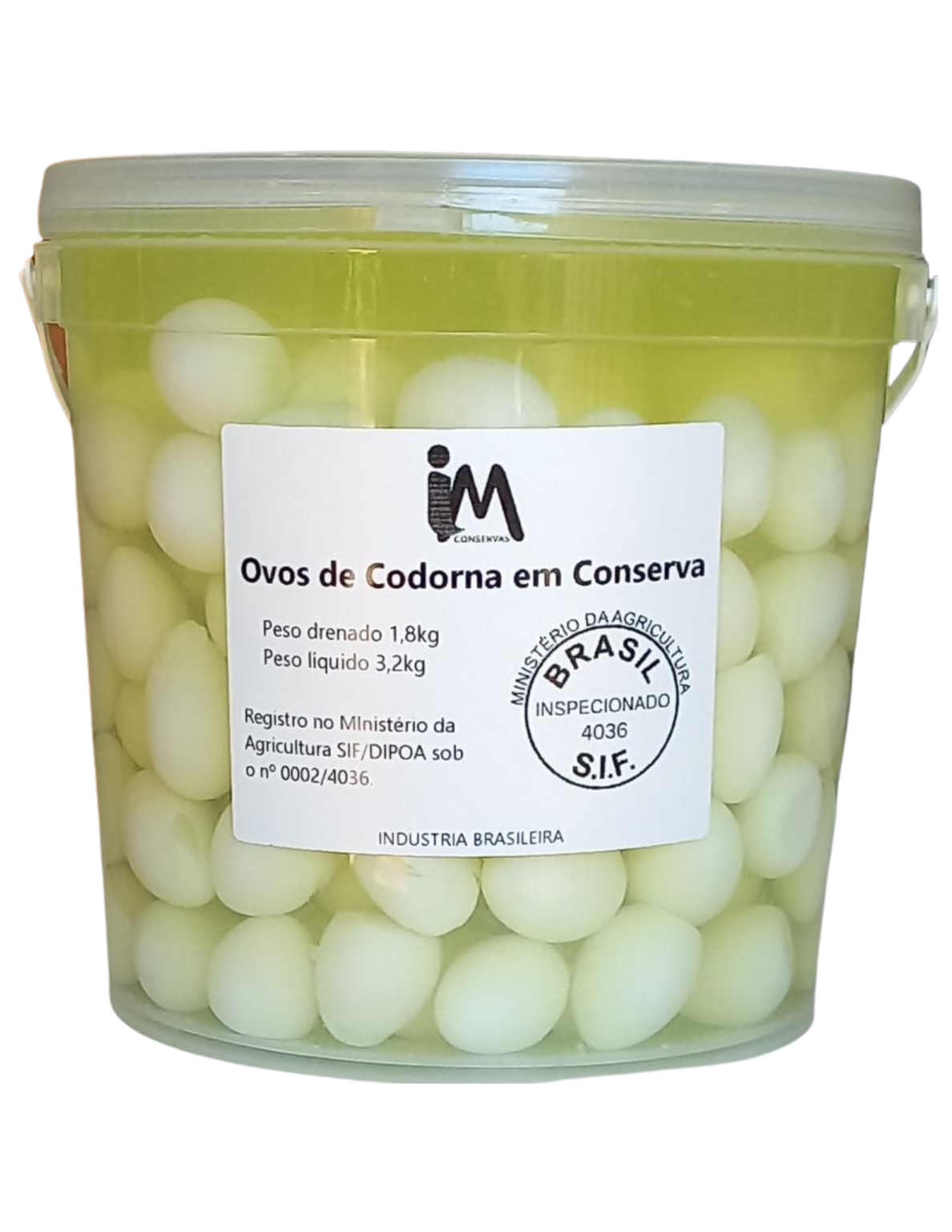 Ovo de Codorna em Balde 1,8kg – IM Conservas